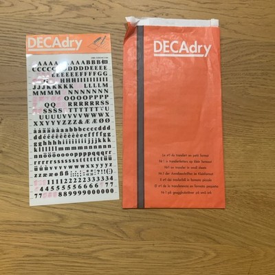 Decadry Transfer Letter Sheet No 232 24pt 0.236 Inch 6mm | eBay UK