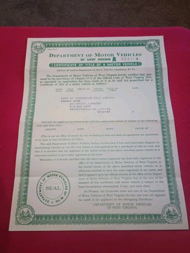 Vintage 1950 Ford Truck Car Classic Collectible Historical Document Ephemera | eBay