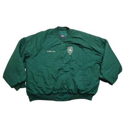 Vintage King Louie Jacket Mens 3XL Green AFSCME Council 6 Snap Bomber ...