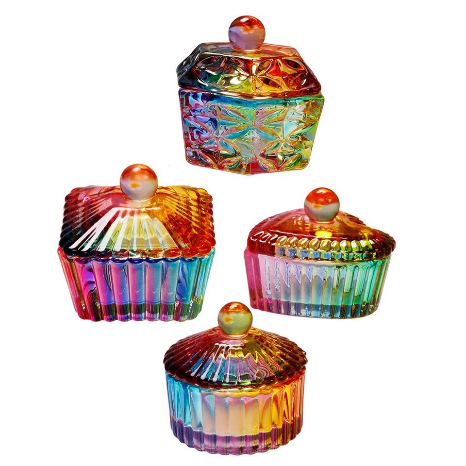 4 Pcs Glass Manicure Cup Professional Mini Dish Nails Decorative | eBay ...