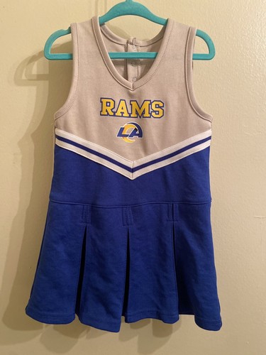 Los Angeles Rams NFL Toddler Girls Cheer Outfit Cheerleading Dress 4T ...