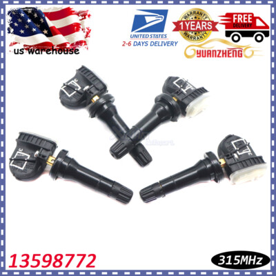 4pc New Tire Pressure Monitor Sensor TPMS 13516164 13598772 For GM ...