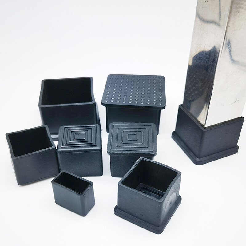 Square/Rectangle Rubber Chair Ferrule AntiScratch Floor Protector Table ...