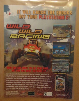 WILD RACING Playstation PS2 VIDEO GAME Art Original Print Ad ...