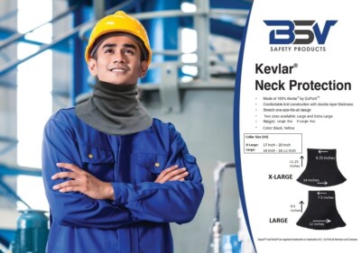 Neck Protector L & XL - Cut/Stab/Heat Resistant- Black-Yellow- Made ...