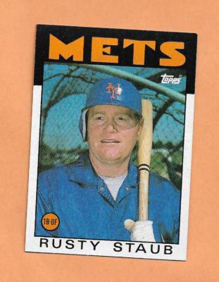 RUSTY STAUB METS TOPPS 1986 CARD # 570 | eBay