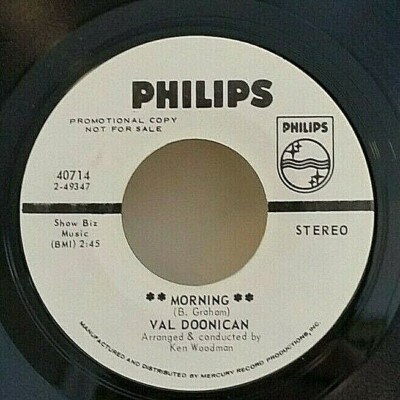 Val Doonican MORNING / GO MY WAY (POP PROMO 45) #40714 PLAYS VG++ NO ...