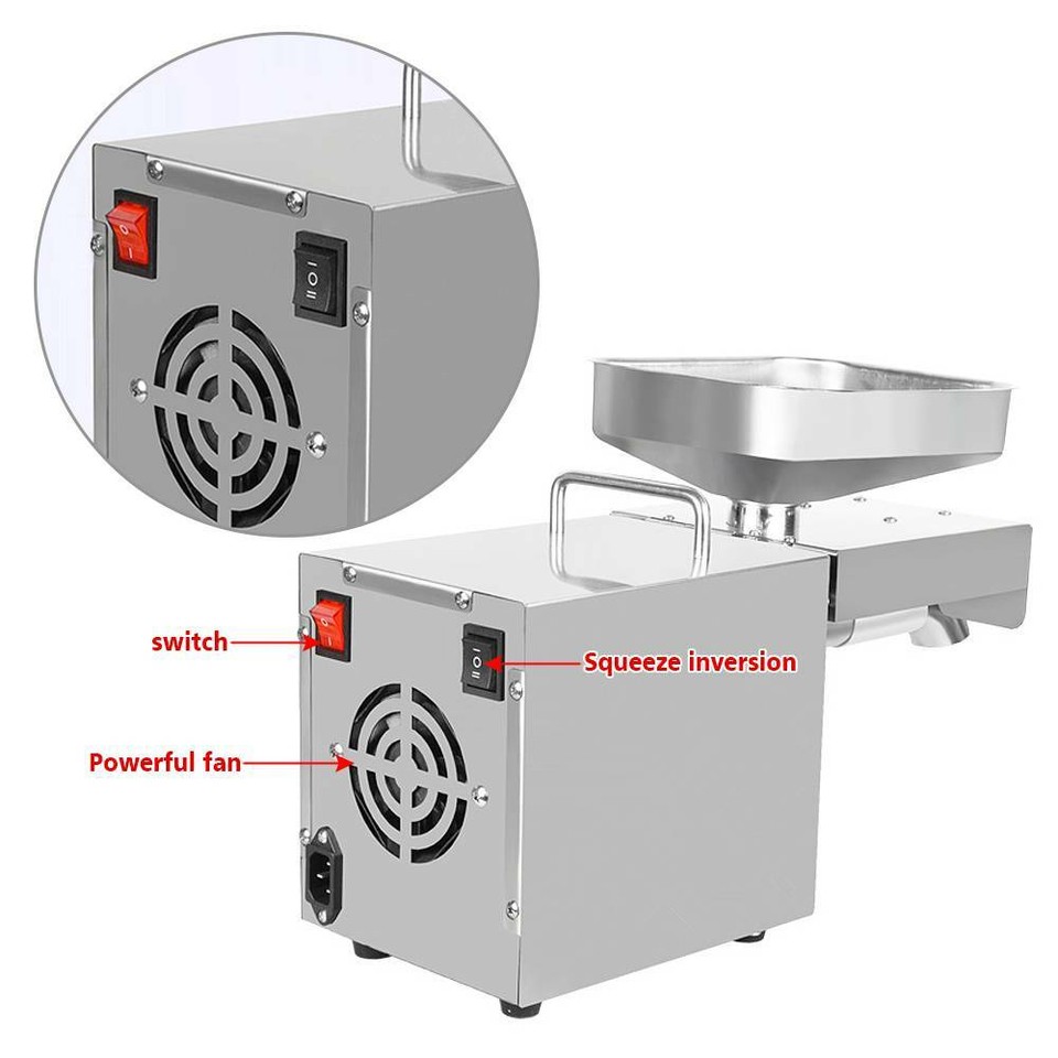 610W Cold Hot Oil Press Machine Nut Seed Oil Expeller Automatic Oil ...