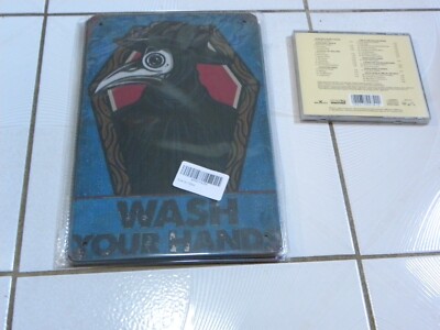 NEW Wash Your Hands Vertical Metal Tin Sign Plague Doctor Wall Decor 12 ...