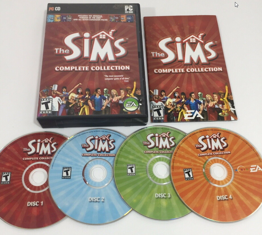 The Sims 1 original Complete Collection /w 7 expansions on 4 CDs PC ...