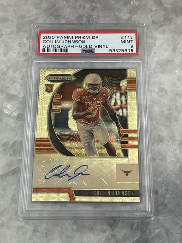 2020 Panini Prizm Gold Vinyl Rookie Auto ~ COLLIN JOHNSON RC Card 5/5 ...