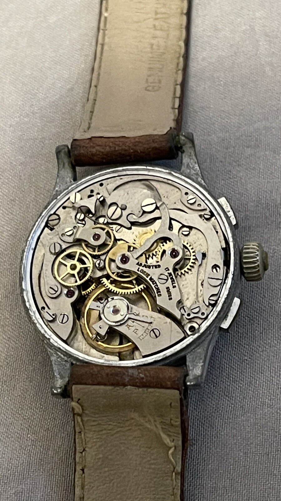 1940's LORIE Triple Button Chronograph Military Watch Perfect Working ...