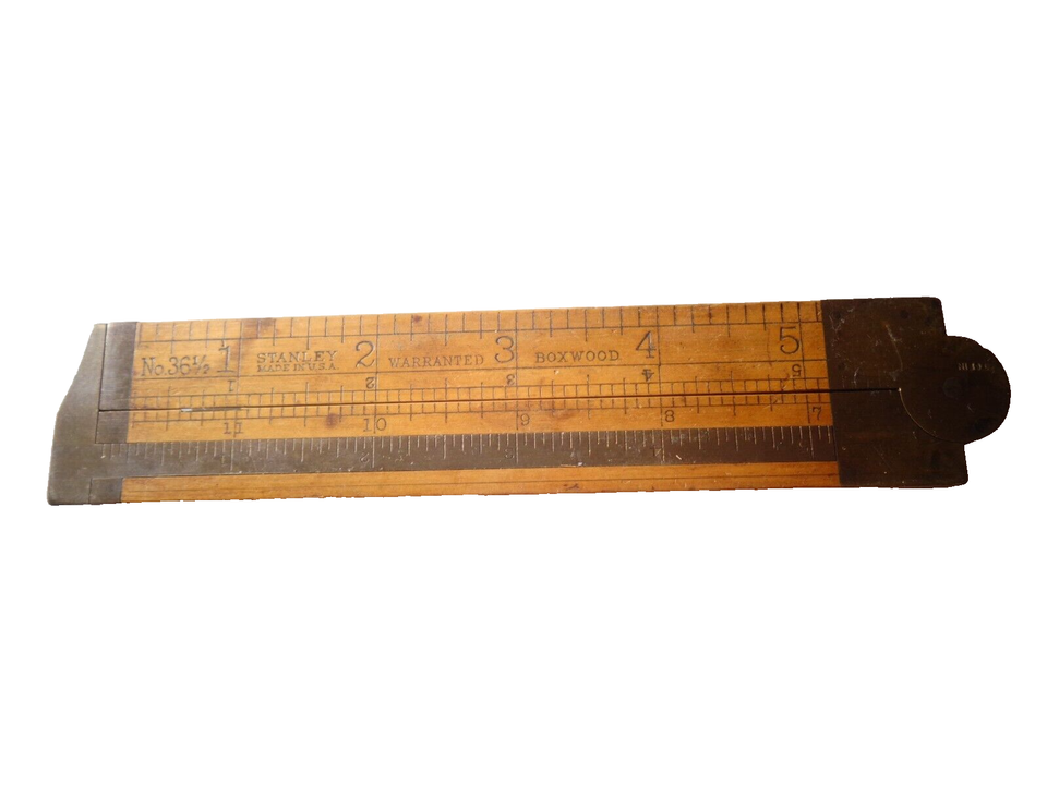 3 RULES 1 METAL STANLEY 61 AND 36 1/2 SLIDE RULE IN GOOD USED CONDITION ...