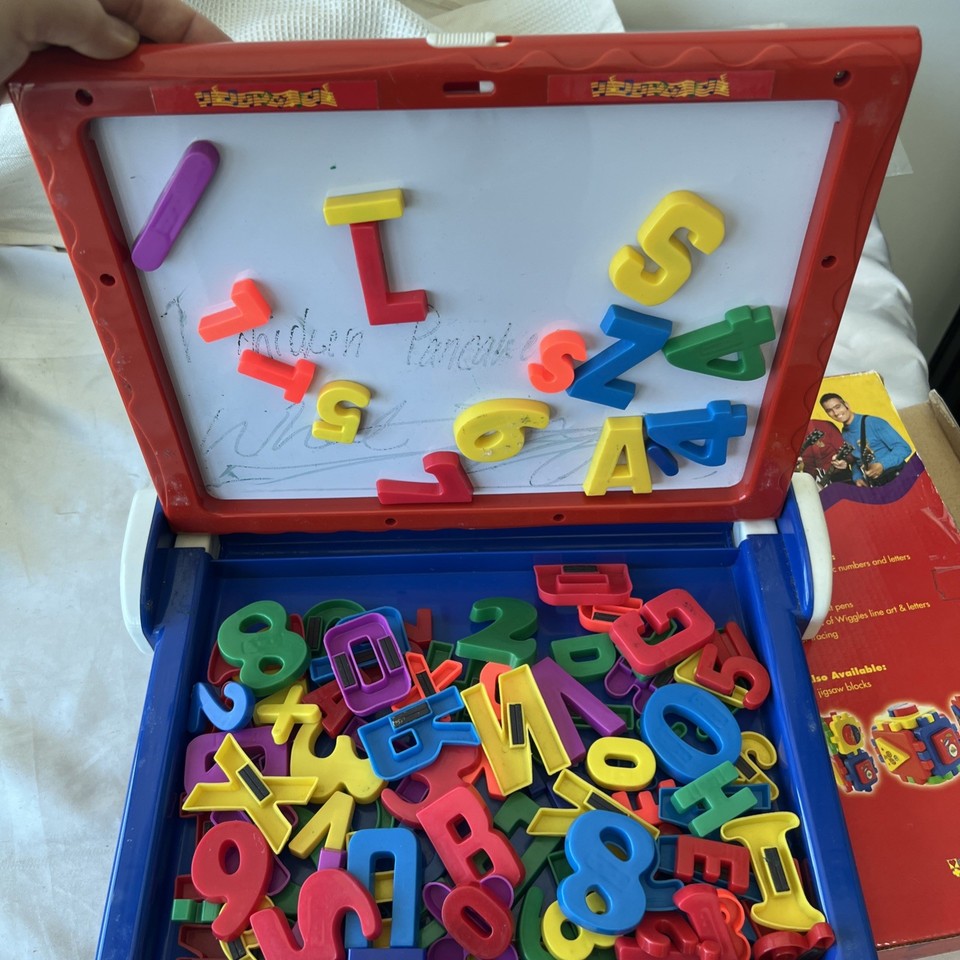 Wiggles Multi Activity Board Magnetic Letter Kids Game Vintage Parts ...