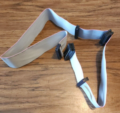 30" Dual (2) Floppy Disc Drive Flat Ribbon Cable 34-Pin Floppy Disk 3.5 ...