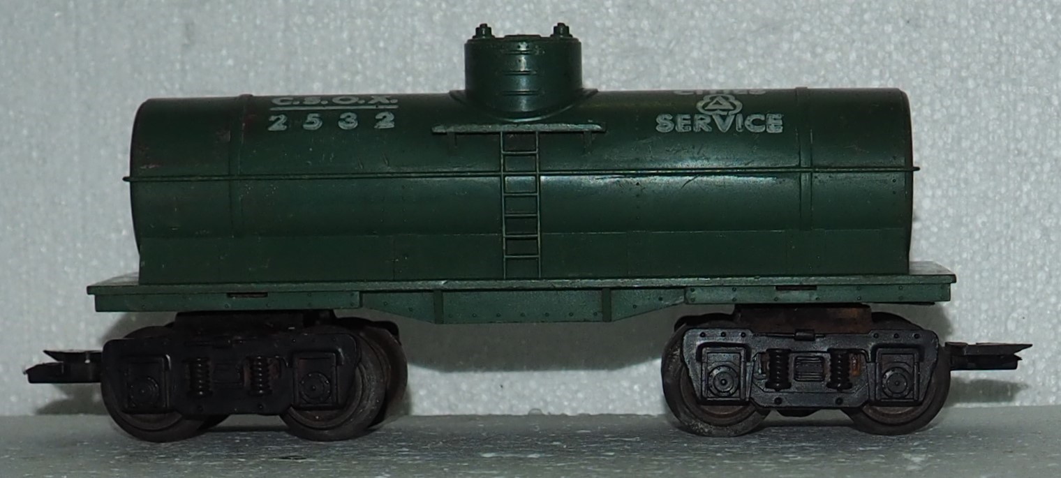 Marx 2532 Cities Service Single Dome Tank Car, Green, 4 Wheel Trucks | eBay