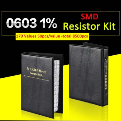 8500pcs 0603 SMD/SMT 1% Resistor Samples Book Assorted Kit Component ...