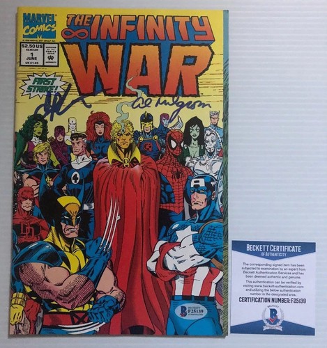 Jim Starlin Al Milgrom Signed Autographed The INFINITY WAR Book MARVEL ...
