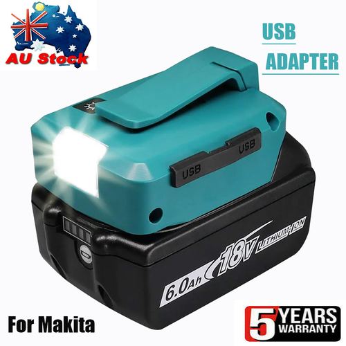 2 USB Power Charger ADP05 Adapter Converter For Makita 14.4V 18V Li-ion ...