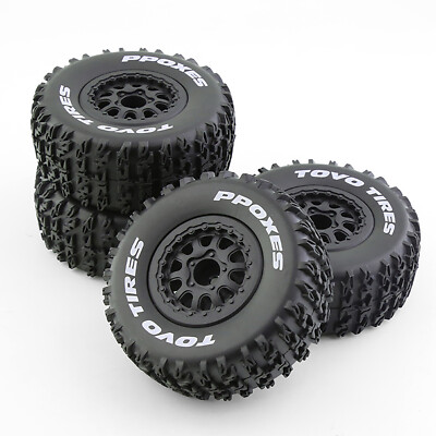 4Pcs 1:10 RC Short Course Wheel Tires For Huanqi 727 Slash 4X4 M0188 ...