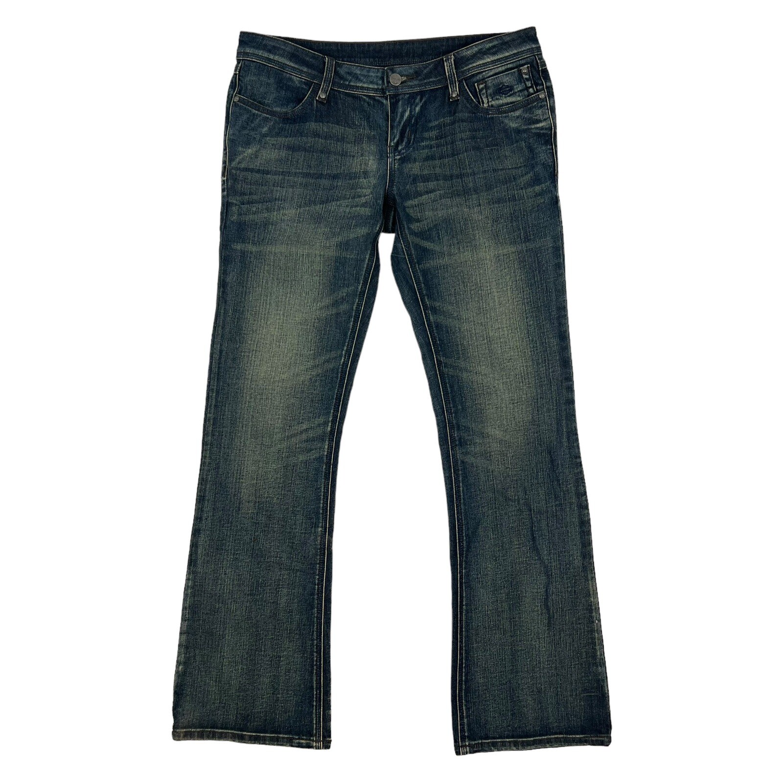 Harley-Davidson Jeans Low Rise Bootcut Denim Flare Em… - Gem