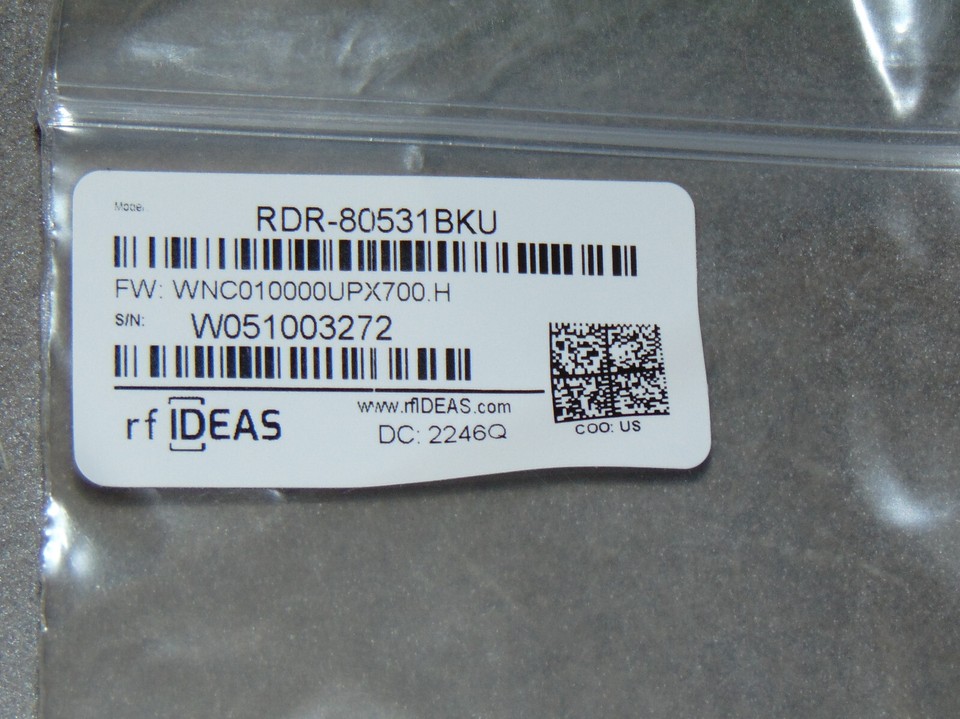 NEW rf IDEAS RDR-80531BKU WAVE ID Plus Mini V3 Black USB Keystroke ...