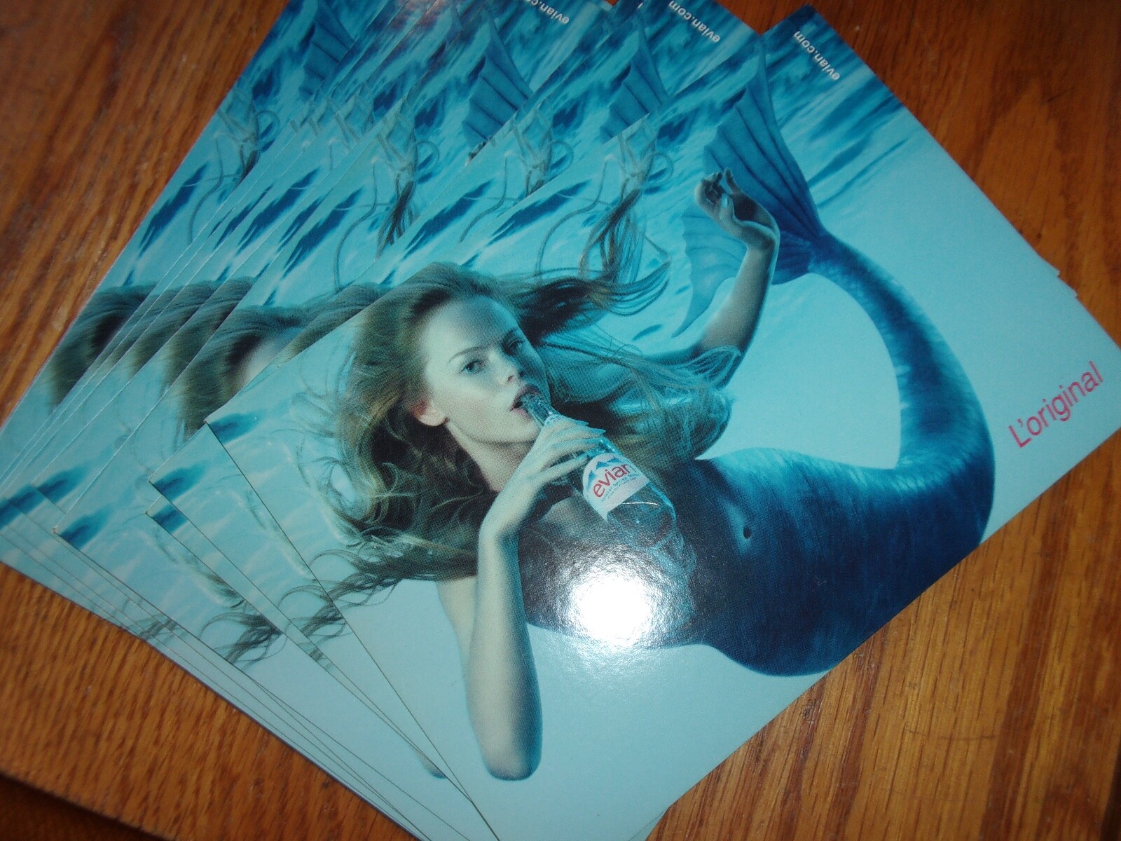 12 Vintage Postcard L'Original Evian Mermaid Drinking Water Advertising ...