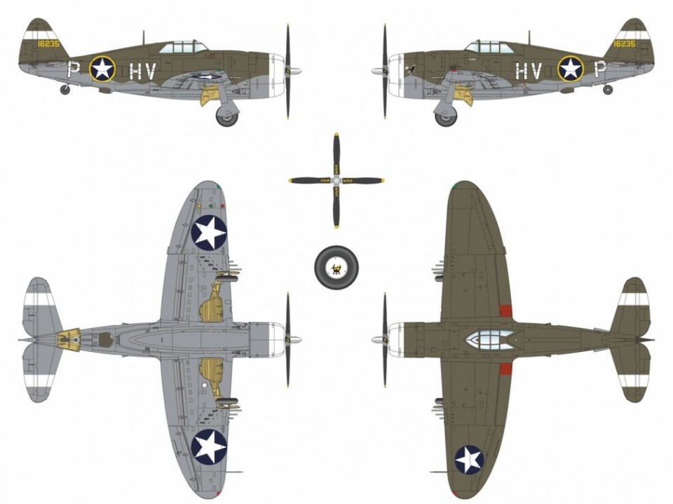 Dora Wings 48055 1:48 Republic P-47C-2 Thunderbolt Plastic model kit | eBay