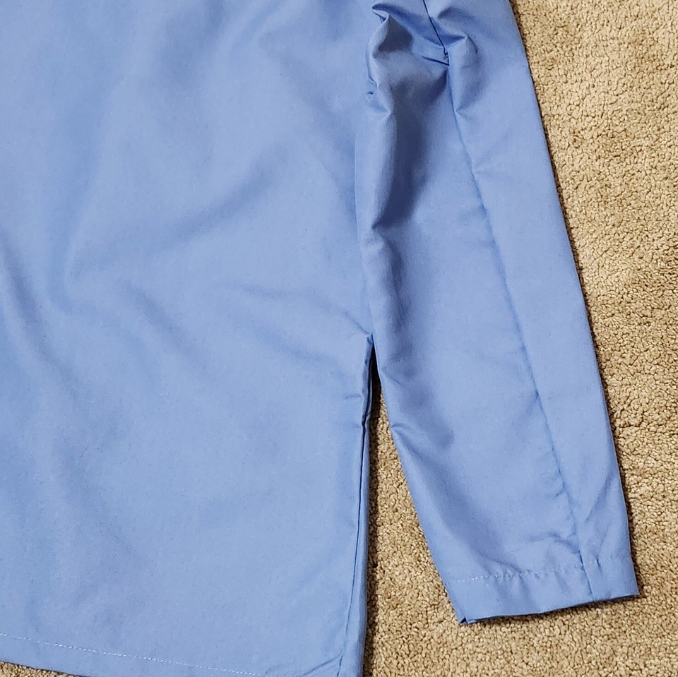 Regent Lab Coat Unisex Size XS Blue Short Rounded Bottom Hem | eBay