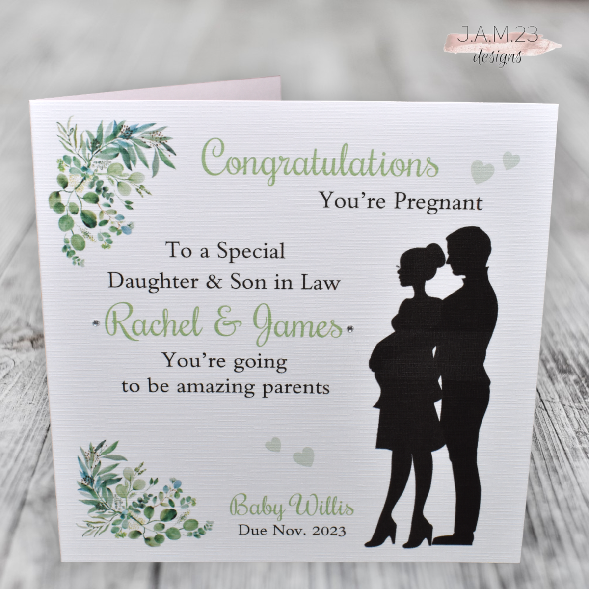 Pregnant Wedding Invitations Merry More Pregnancy Announcement Trifold