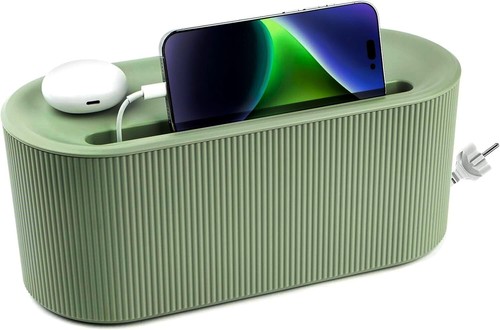 Cable Management Box Desk Cord Organizer with Groove Cover Plastic Cord ...