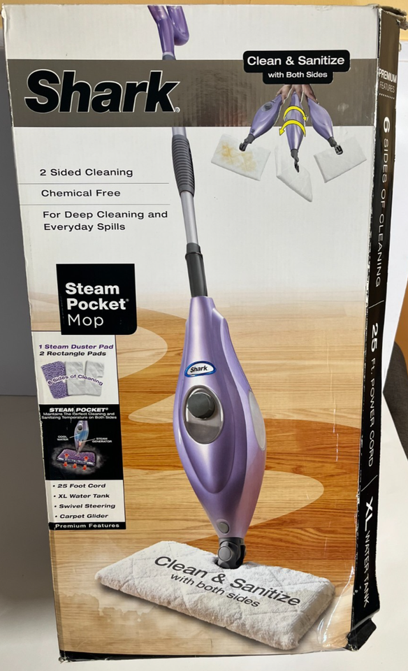 NEW NIB SHARK STEAM POCKET MOP Hard Floor Deep Cleaning Model S3502 ...