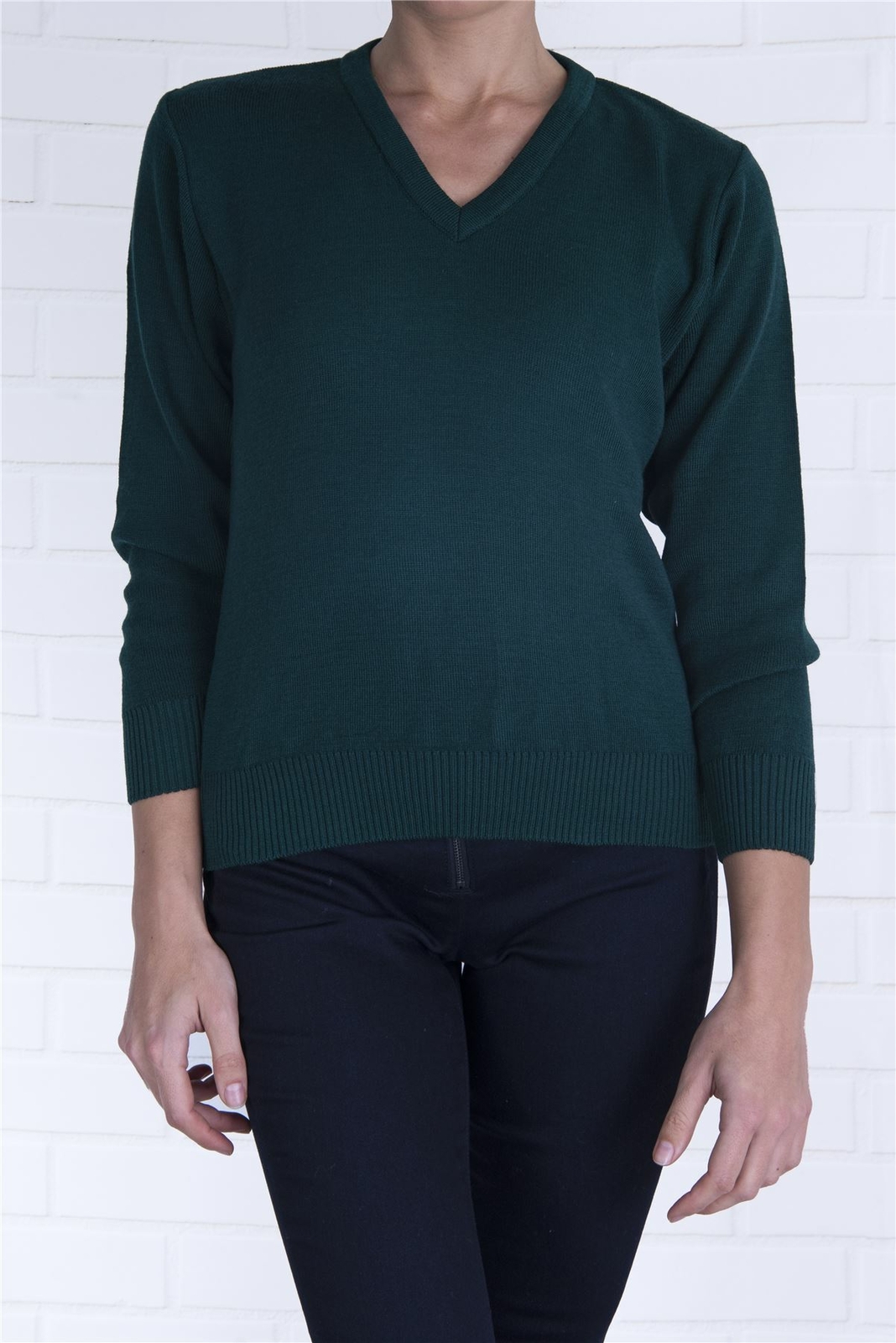 Balmoral Womens Jumper Knitted V Neck Ladies Long Sleeve Casual Wool ...