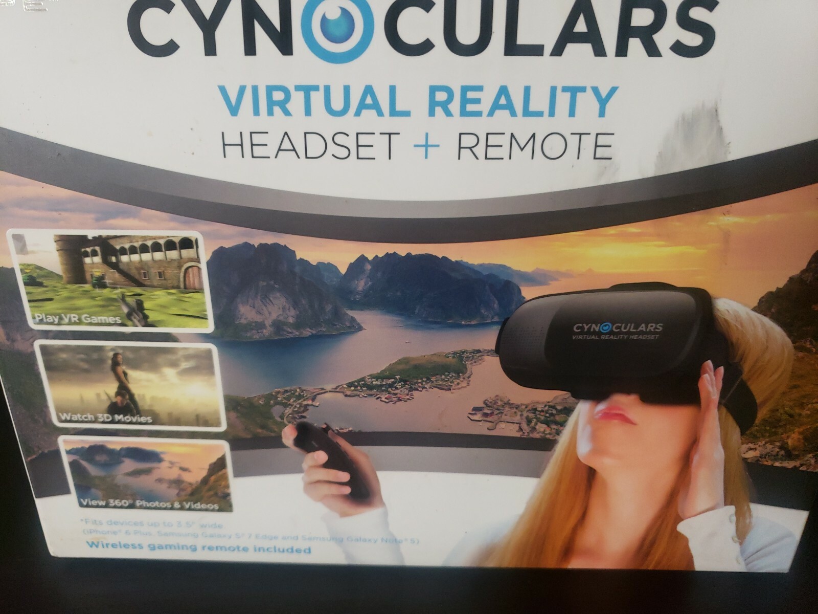 CYNOCULARS Virtual Reality Headset & Remote - As Seen On TV | eBay