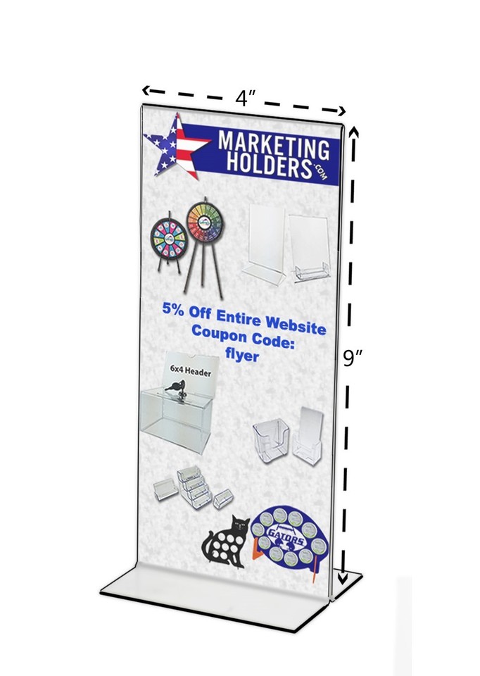 Retail Pricing Sheet Menu Table Countertop Bottom Loading Display ...