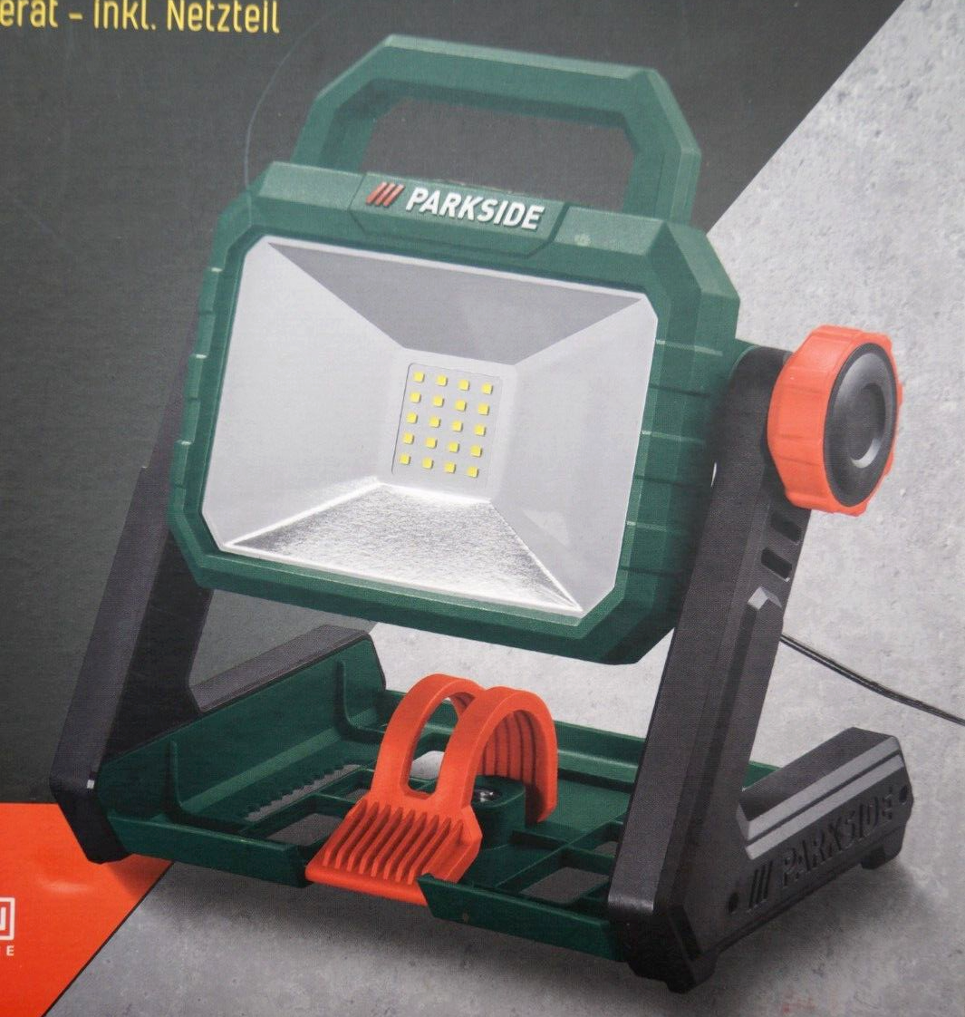 Parkside 20V/12V Battery LED Spotlight Work Light + Power Supply | eBay