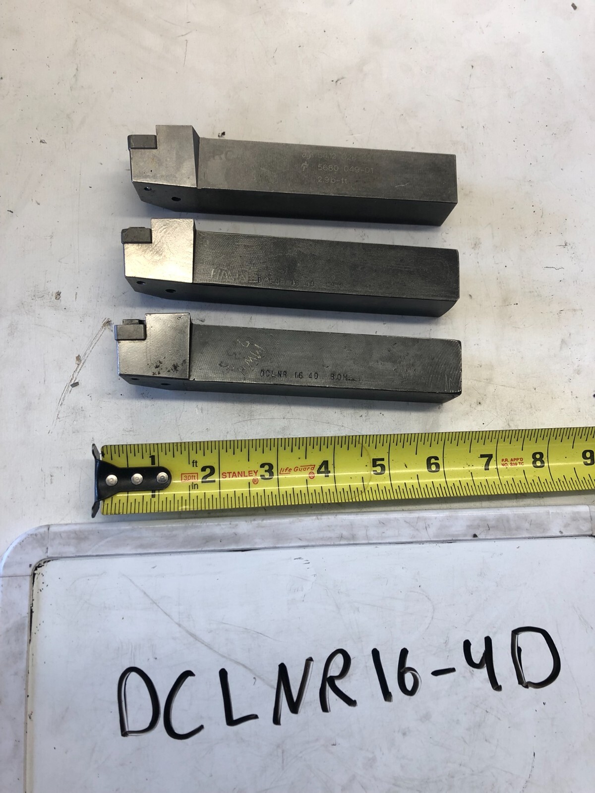 3 - Pack DCLNR 16-4D lathe with carbide insert tool holder 1" x 1 ...