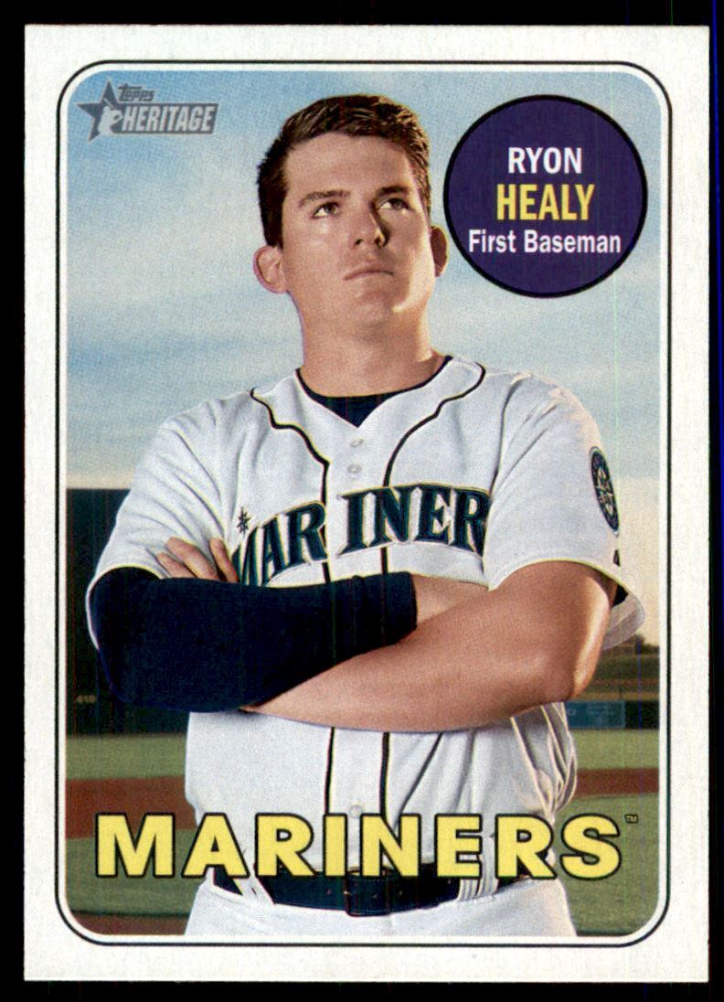 2018 Topps Heritage Baseball Card #449 Ryon Healy SP | eBay
