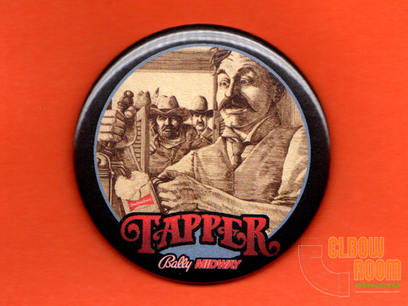 One 2.25" round Tapper arcade fridge/locker magnet Bud Bally Midway ...