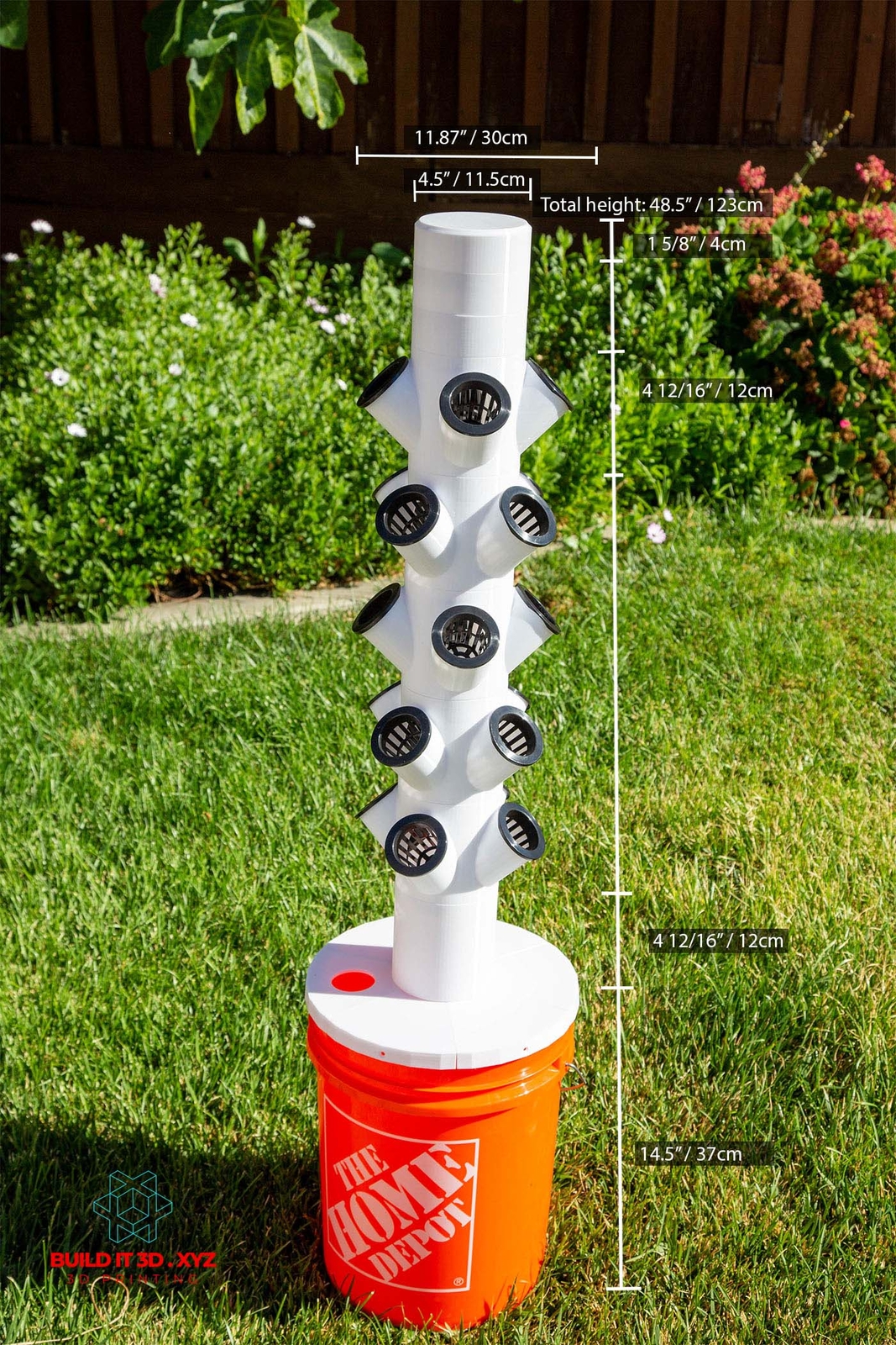 Hydroponic 4-way cup tower, 20 cups hydroponic tower | eBay