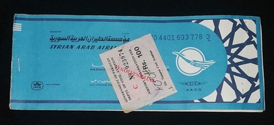 Syria Syrian Airline Tickets On Used Pakistan Airport Fee Revenue Label ...