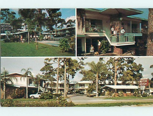 Unused Pre-1980 OLD CARS & RAINBOW MOTEL Sarasota Florida FL u0386 | eBay