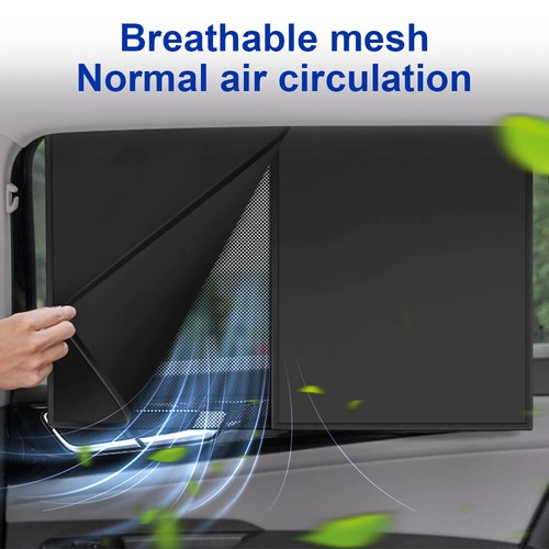 Car Window Shades, 2 PCS Magnetic Double Layer Car Sun Shade For Rear ...