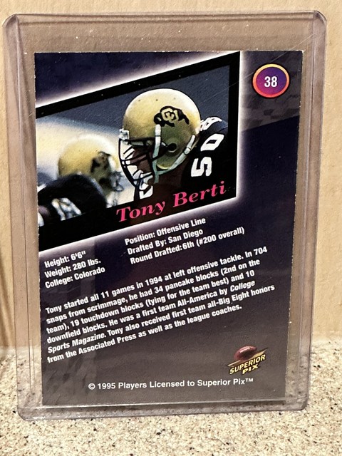 1995 Superior Pix - #38 Tony Berti (RC) for sale online | eBay