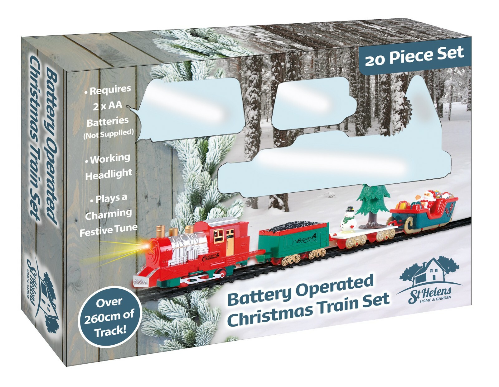 Christmas Tree Train Set Plays Jingle Bells & Working Headlights | eBay UK