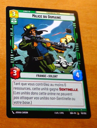 STAR WARS UNLIMITED CARD GAME TCG CARTE MILICE DU DOMAINE 113/252 SOR ...