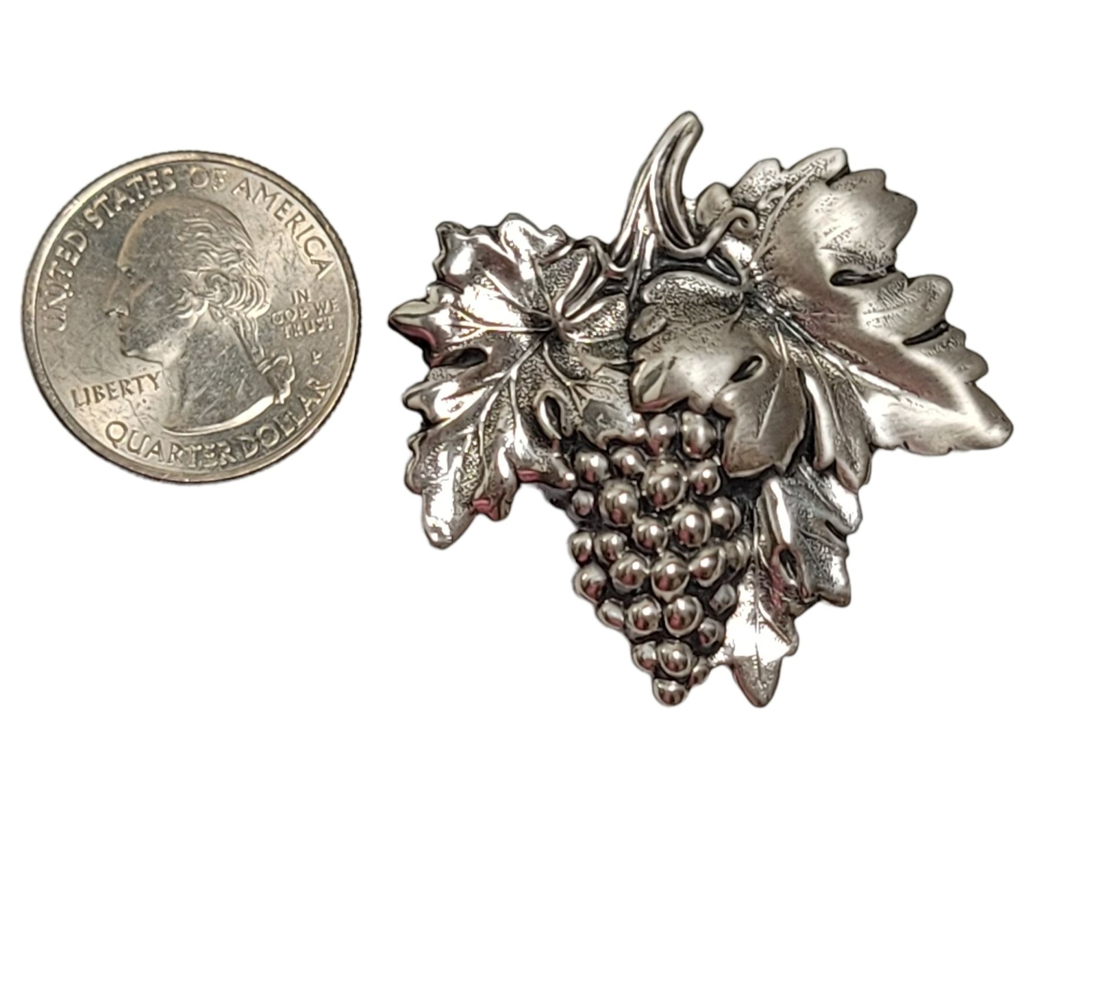 Sterling By Jewel Art Sterling Silver Grape Bunch Bro… - Gem