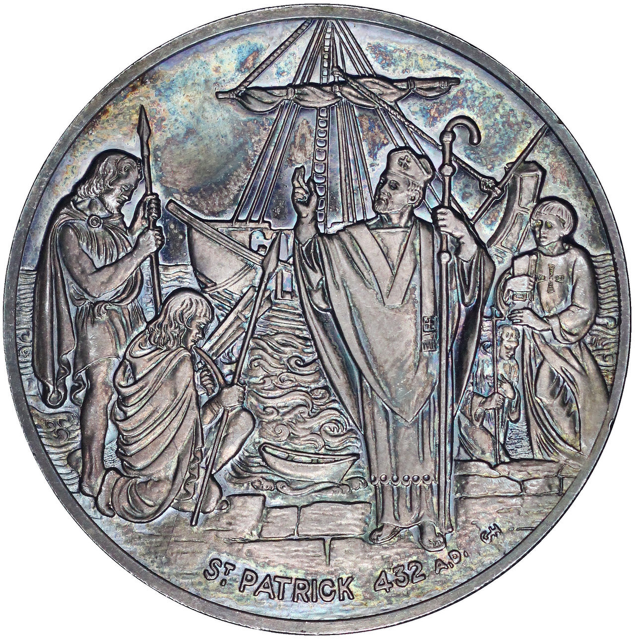 Franklin Mint St. Patrick Lands At Gill Mhantain 25.5g .999 Fine Silver ...