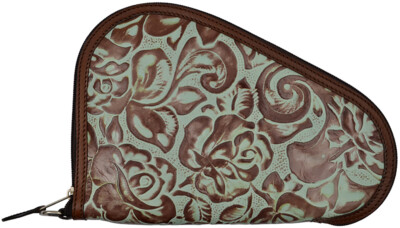 3D TURQUOISE Embossed ~LEATHER HANDGUN CASE~ Pistol, Gun, Padded ...