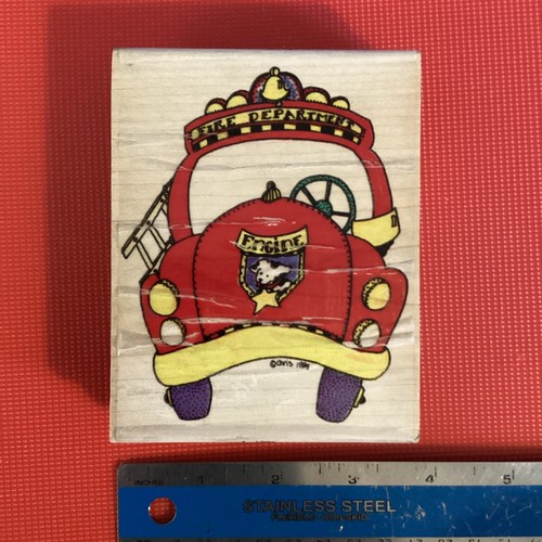 G6, Stampassions Rubber Stamps, Old fashioned Fire truck | eBay